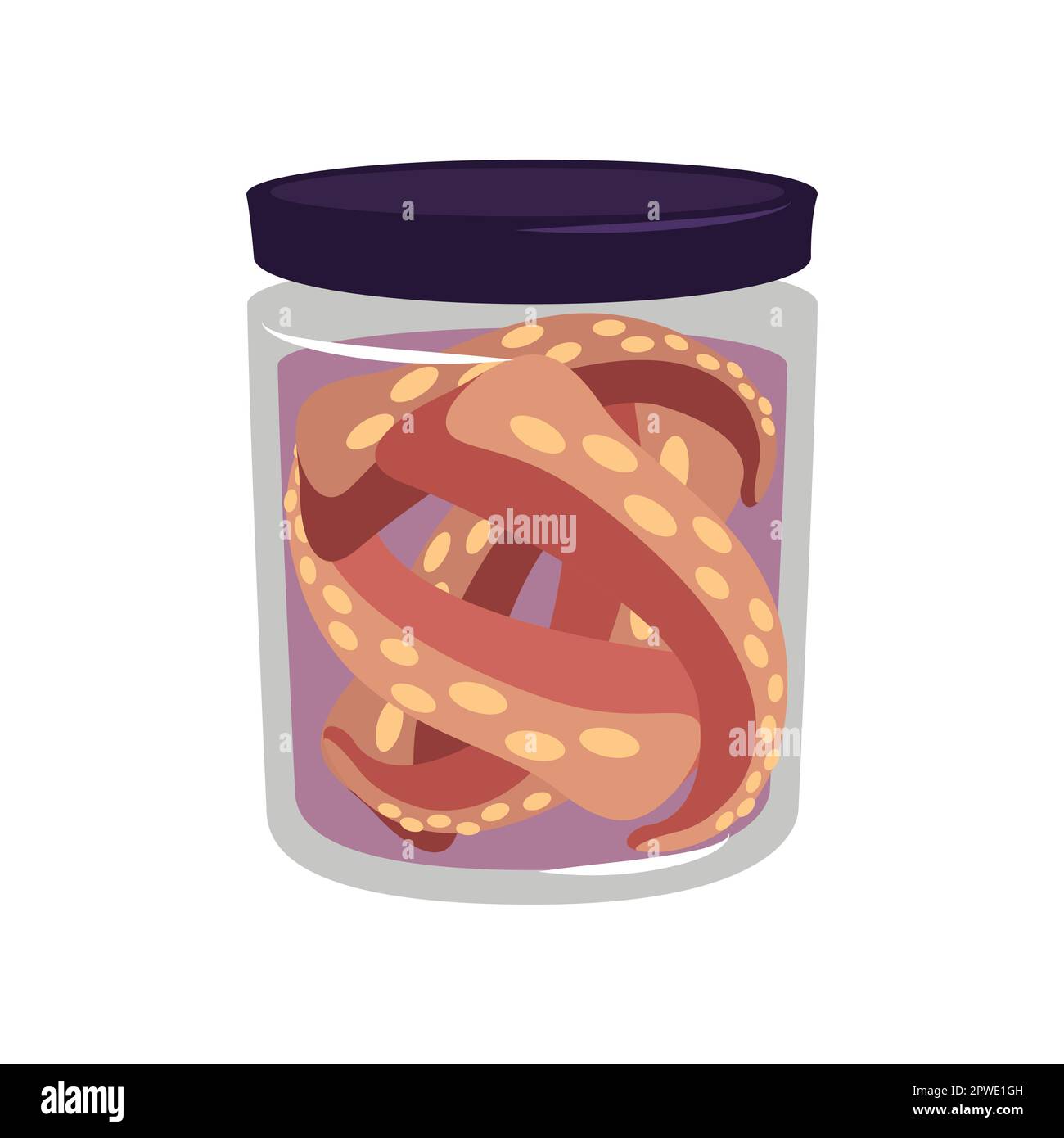Octopus legs in jar cartoon illustration Stock Vector Image & Art - Alamy