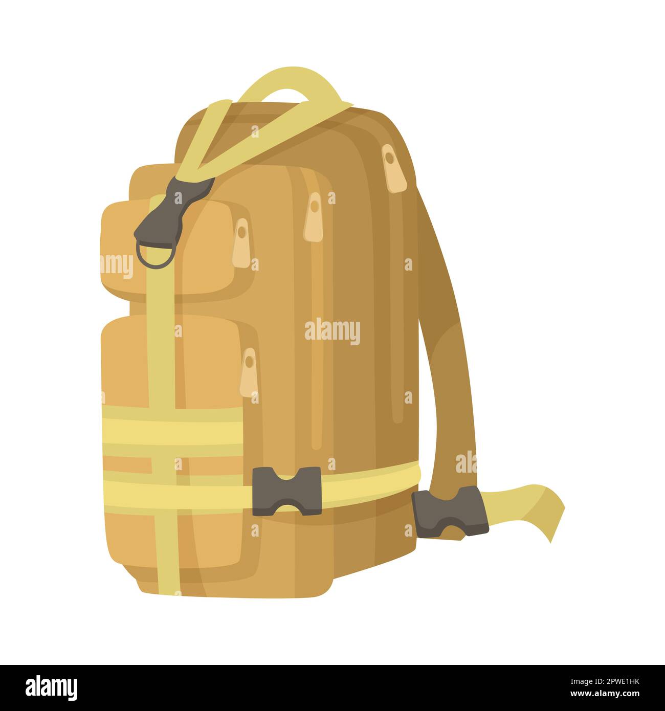 Camouflage uniform backpack cartoon illustration Stock Vector Image ...