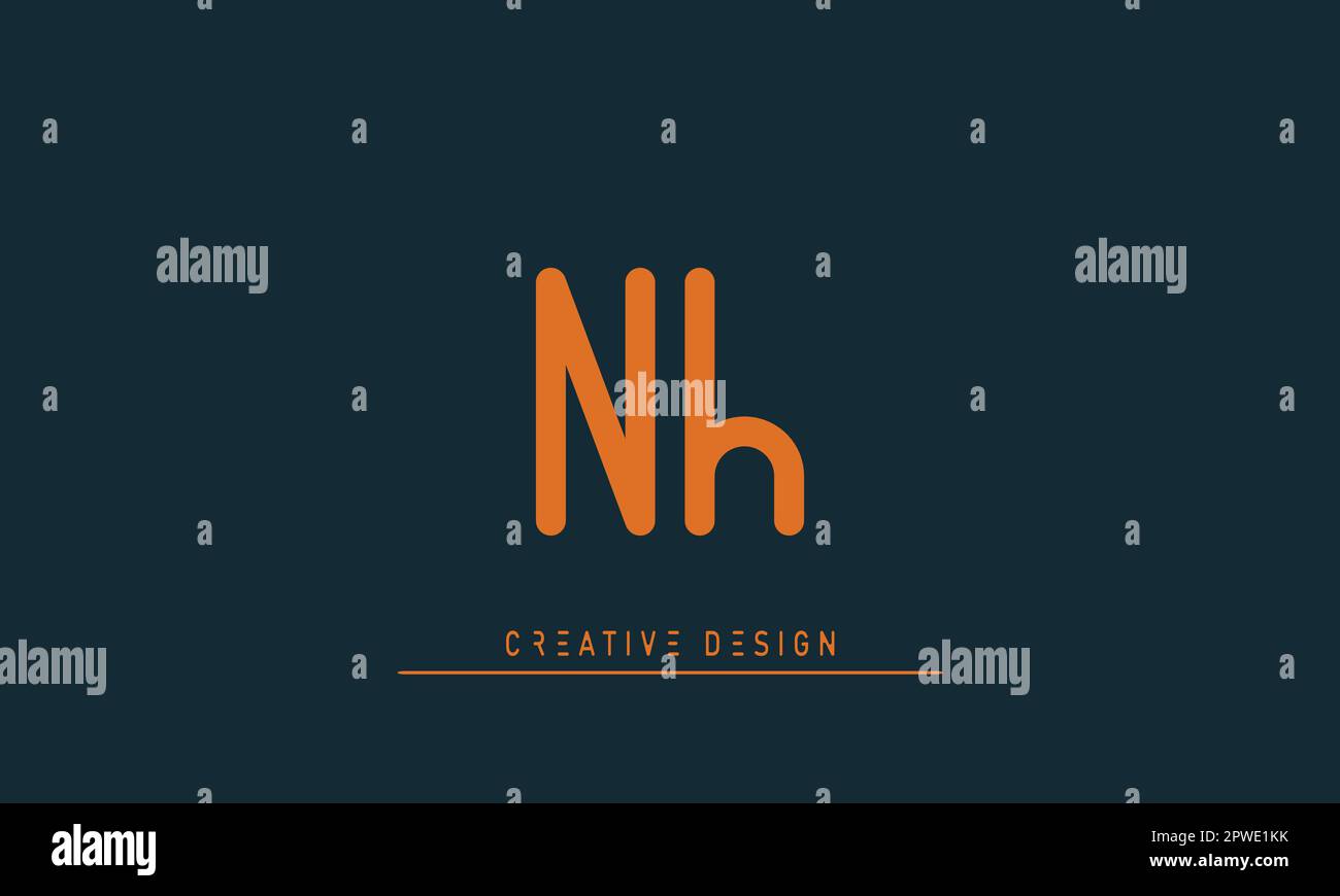 Alphabet letters Modern Creative logo NH , HN Stock Vector Image & Art - Alamy