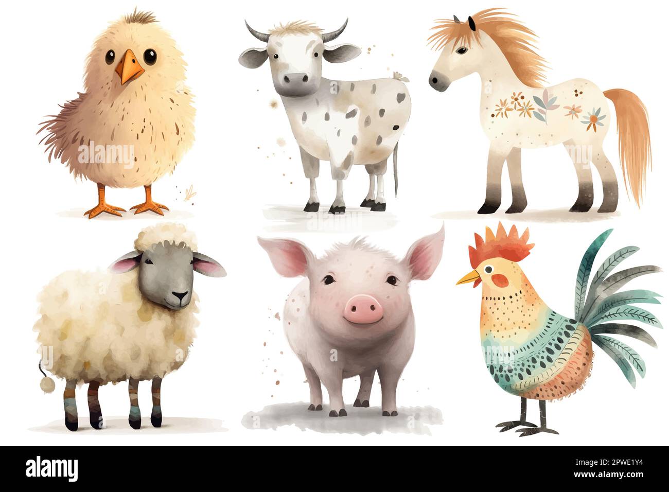 Portrait chicken rooster Stock Vector Images - Alamy