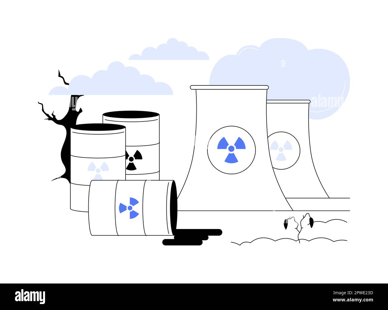 Radioactive pollution abstract concept vector illustration Stock Vector ...