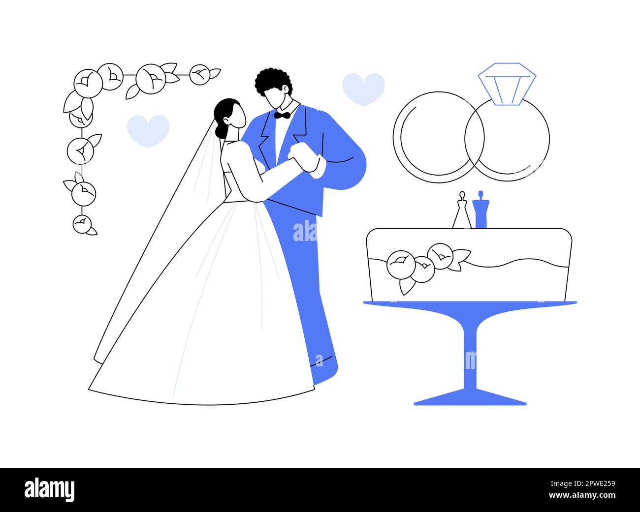 Mixed marriage abstract concept vector illustration Stock Vector Image ...