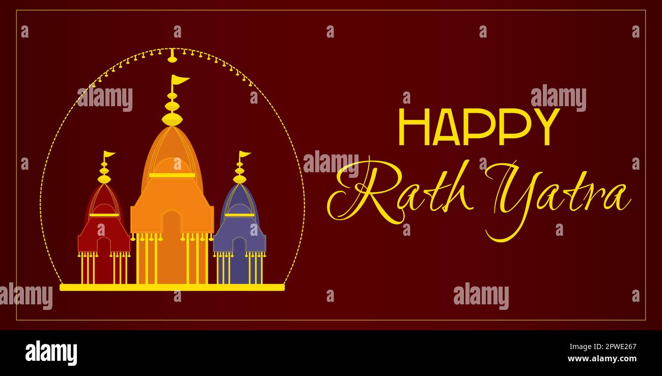 Vector Illustration of Ratha Yatra of Lord Jagannath, Balabhadra and ...