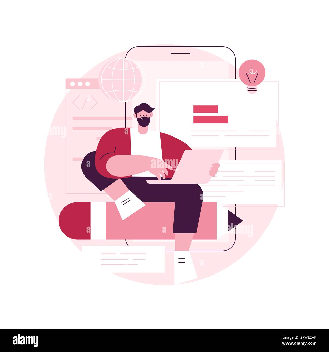 Copywriting abstract concept vector illustration. Commercial journalism ...