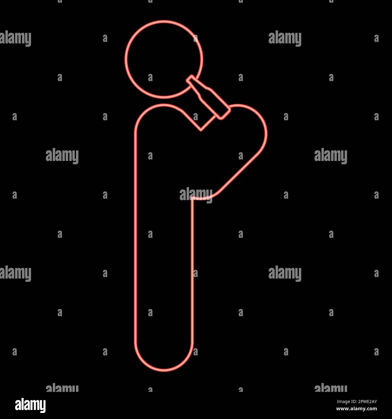 Drunk young man drink beer Stock Vector Images - Alamy