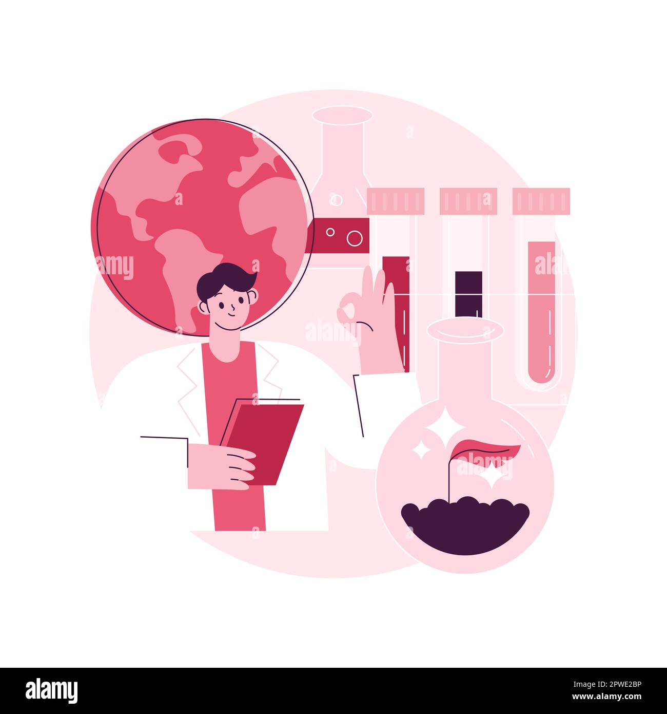 Soil chemistry abstract concept vector illustration. Soil chemical ...