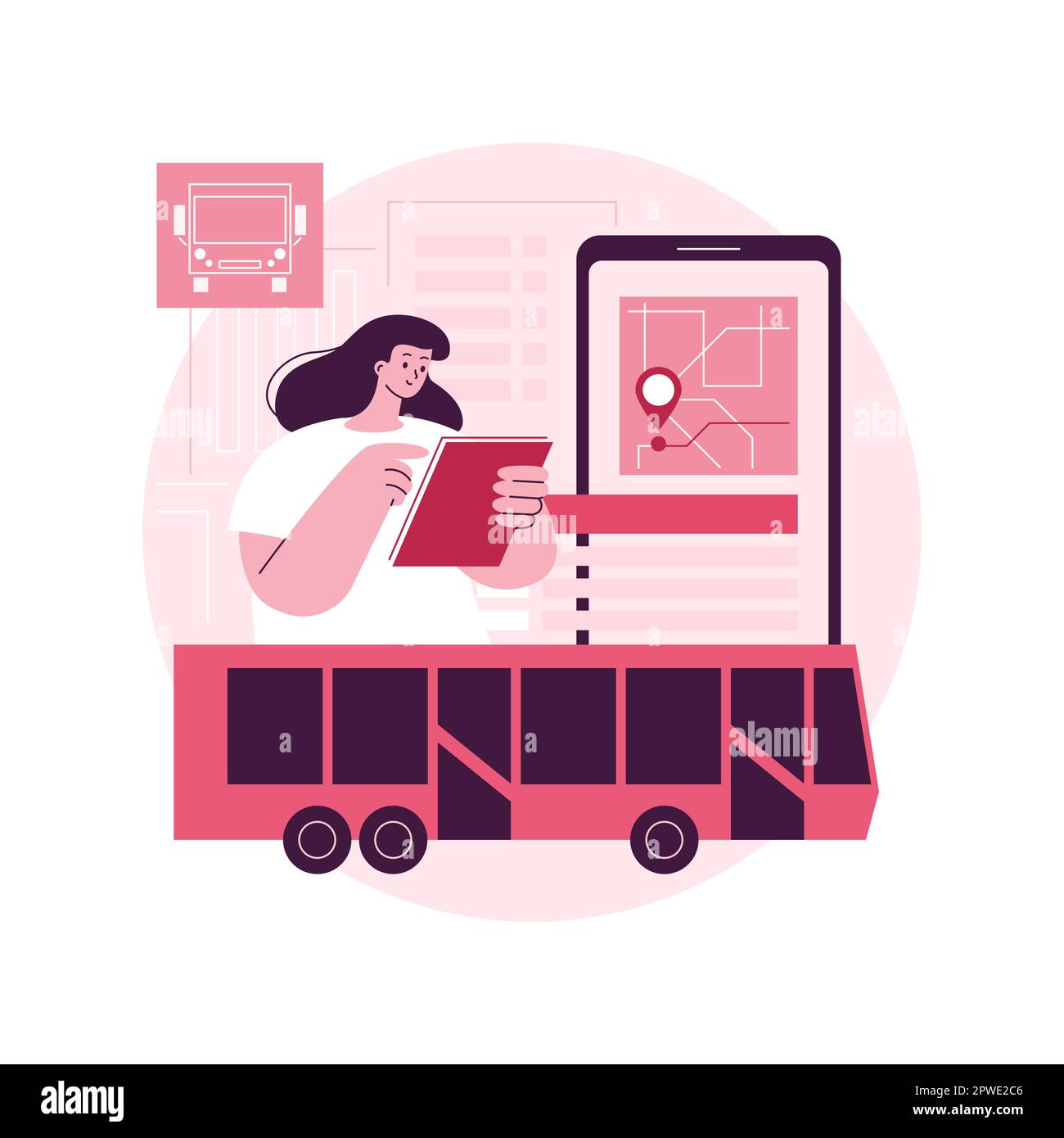 Public transport abstract concept vector illustration. Urban ...