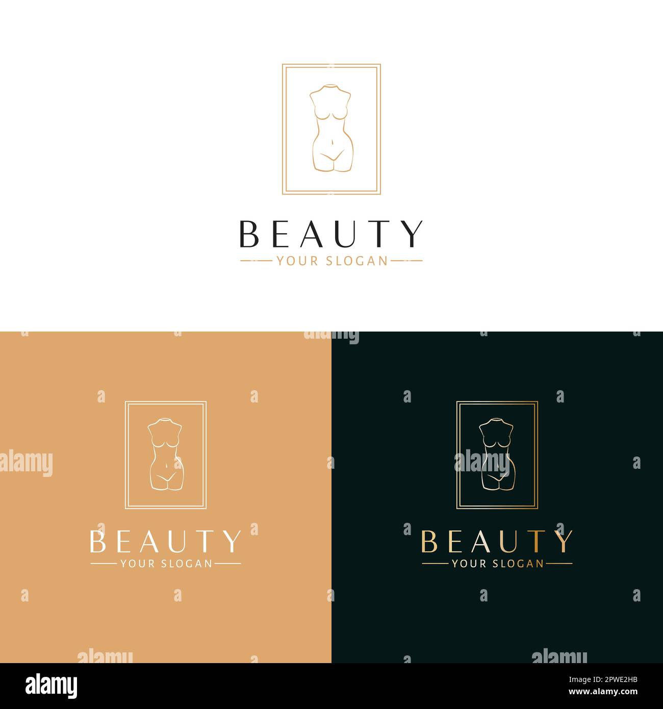 Beauty vector logo design. Ancient sculpture of woman body logotype ...