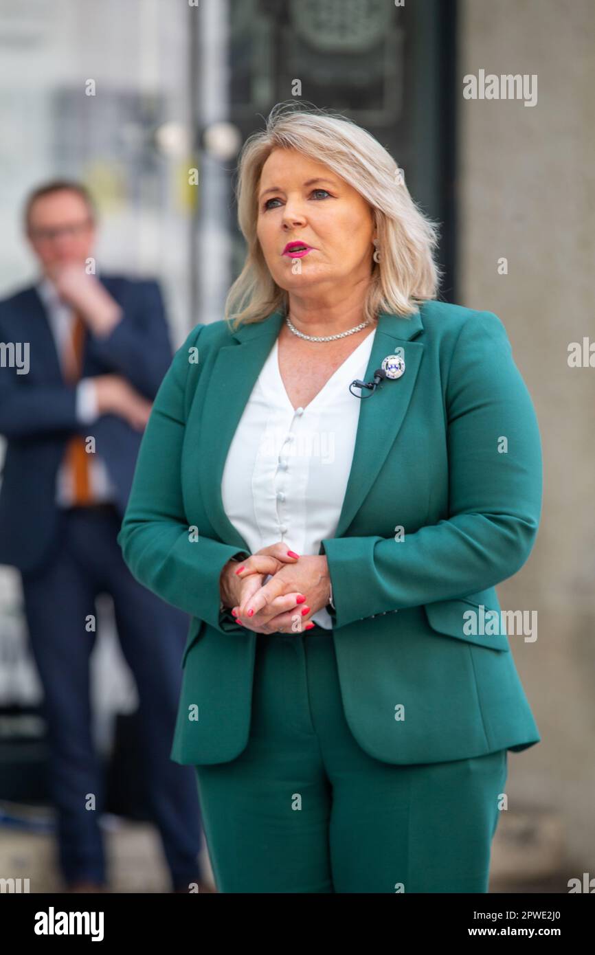 London, England, UK. 30th Apr, 2023. General Secretary of Royal College of Nursing PAT CULLEN is ...