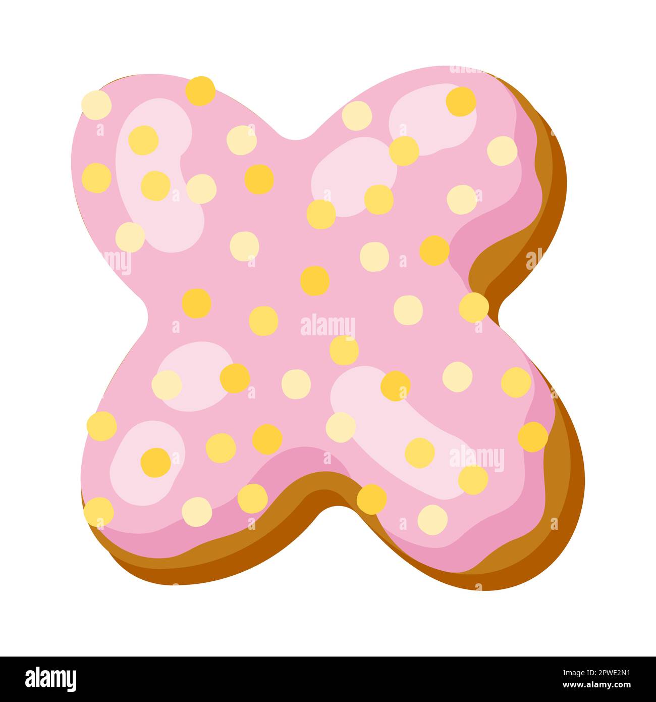 Letter donut font doughnut alphabet Stock Vector Images - Alamy