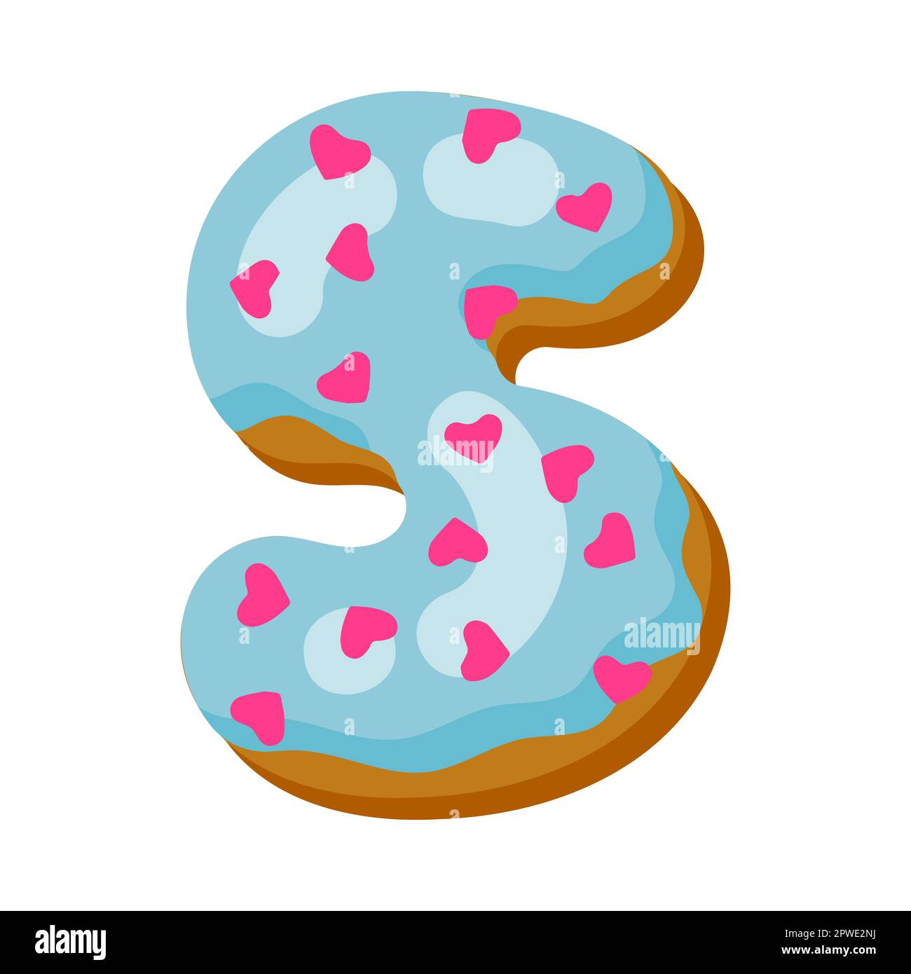 Number 5 in donut font vector illustration Stock Vector Image & Art - Alamy