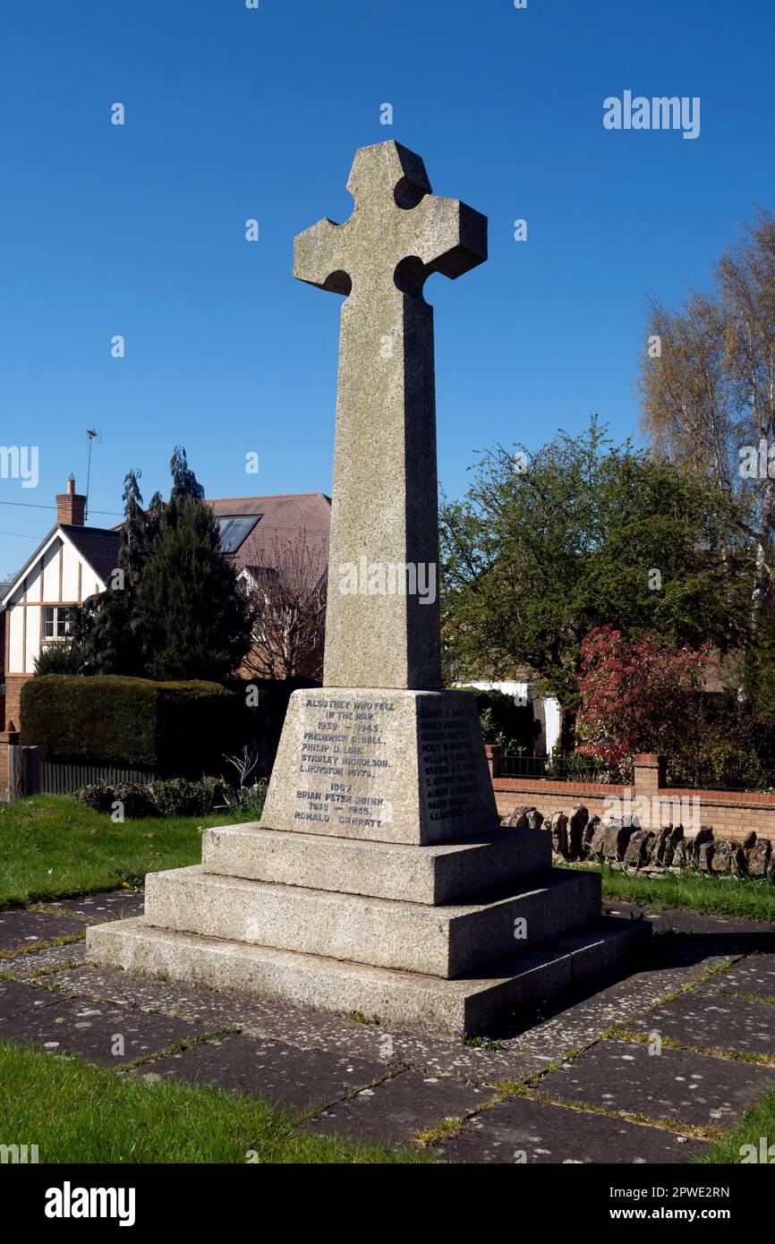 The war memorial, St. Mary`s churchyard, Ringstead, Northamptonshire ...