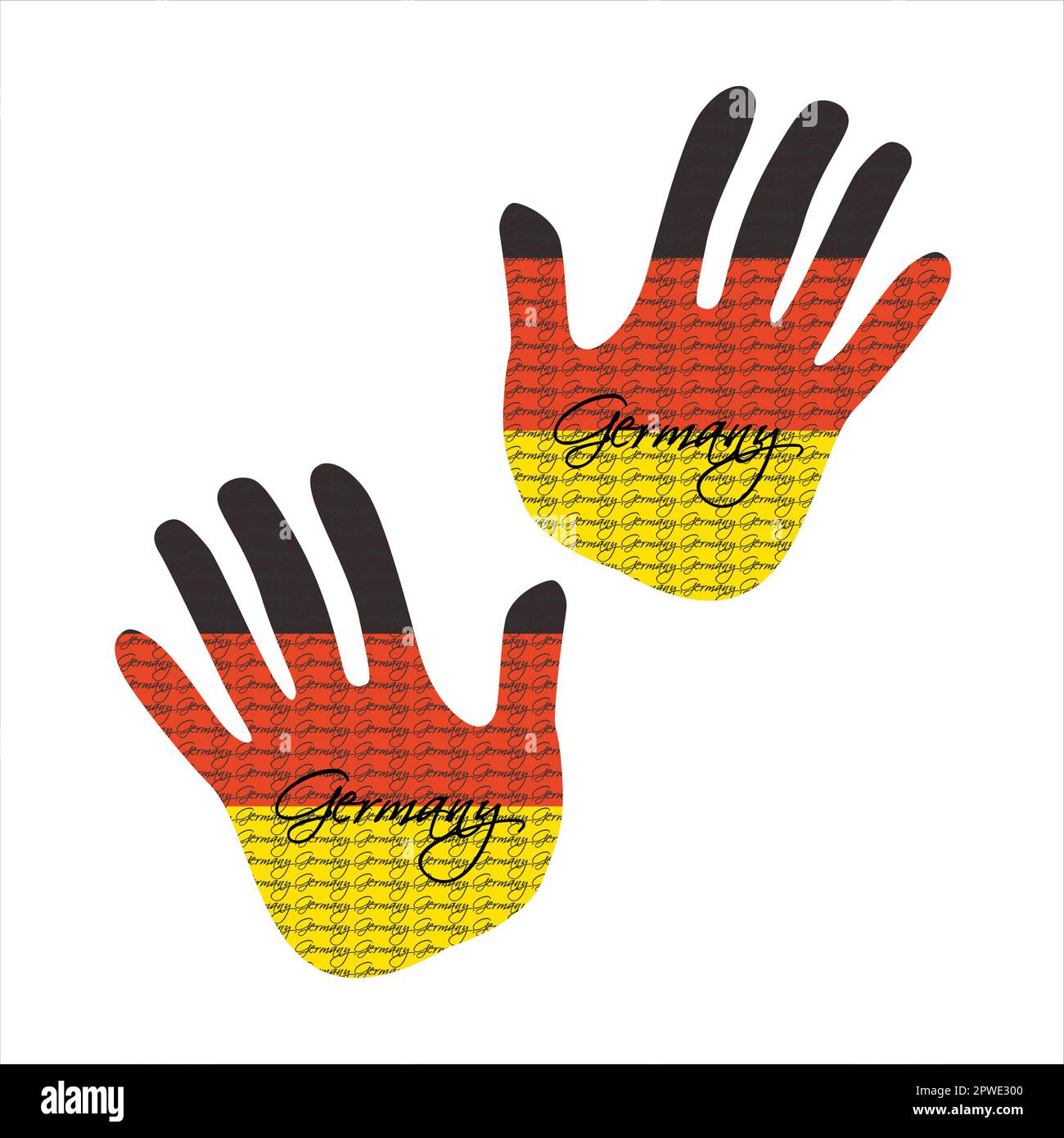 Hand drawn vector illustration with germany flag pattern great for ...