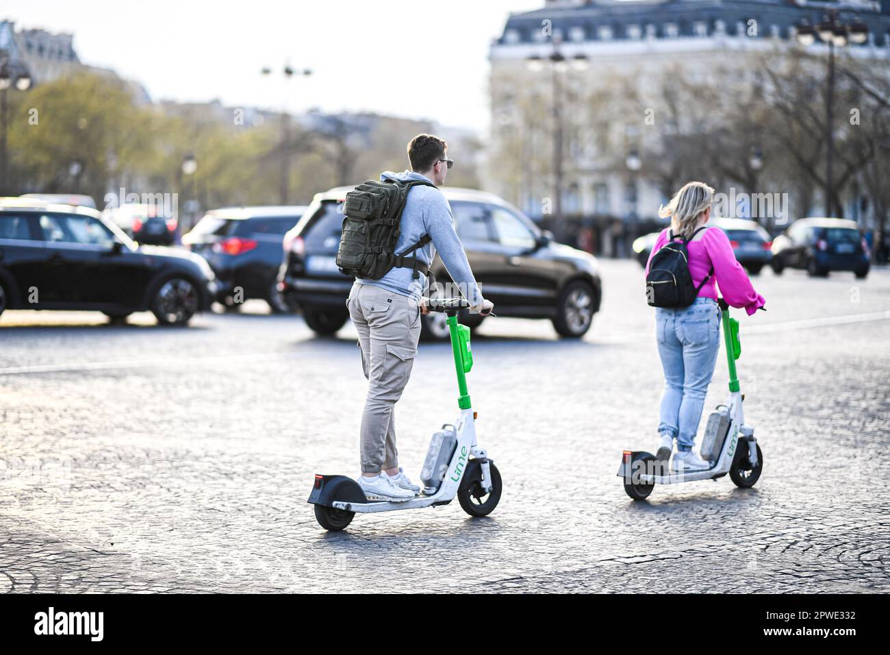 Paris, France. 29th Apr, 2023. Illustration picture shows people using ...