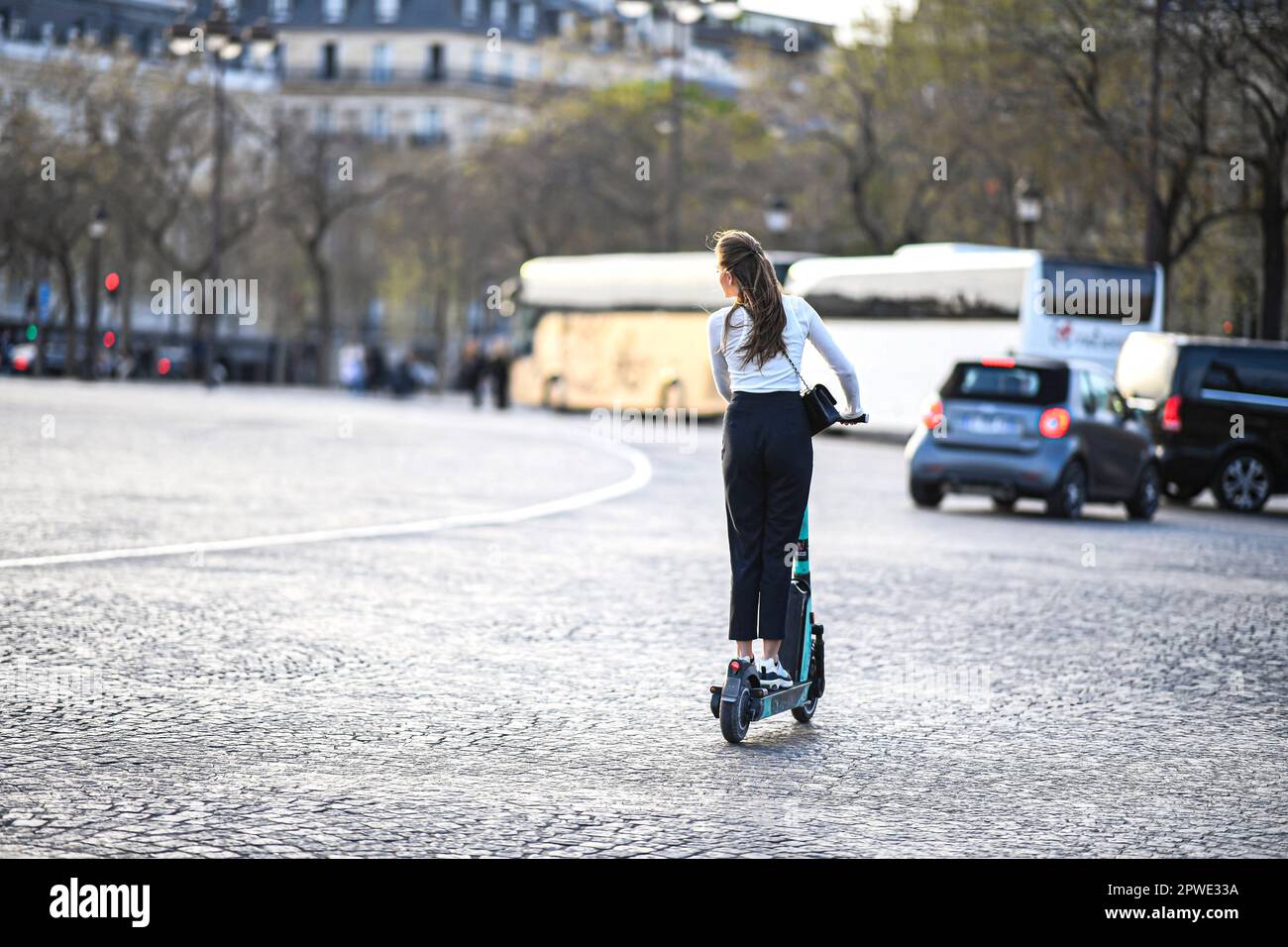 Paris, France. 29th Apr, 2023. Illustration picture shows people using ...