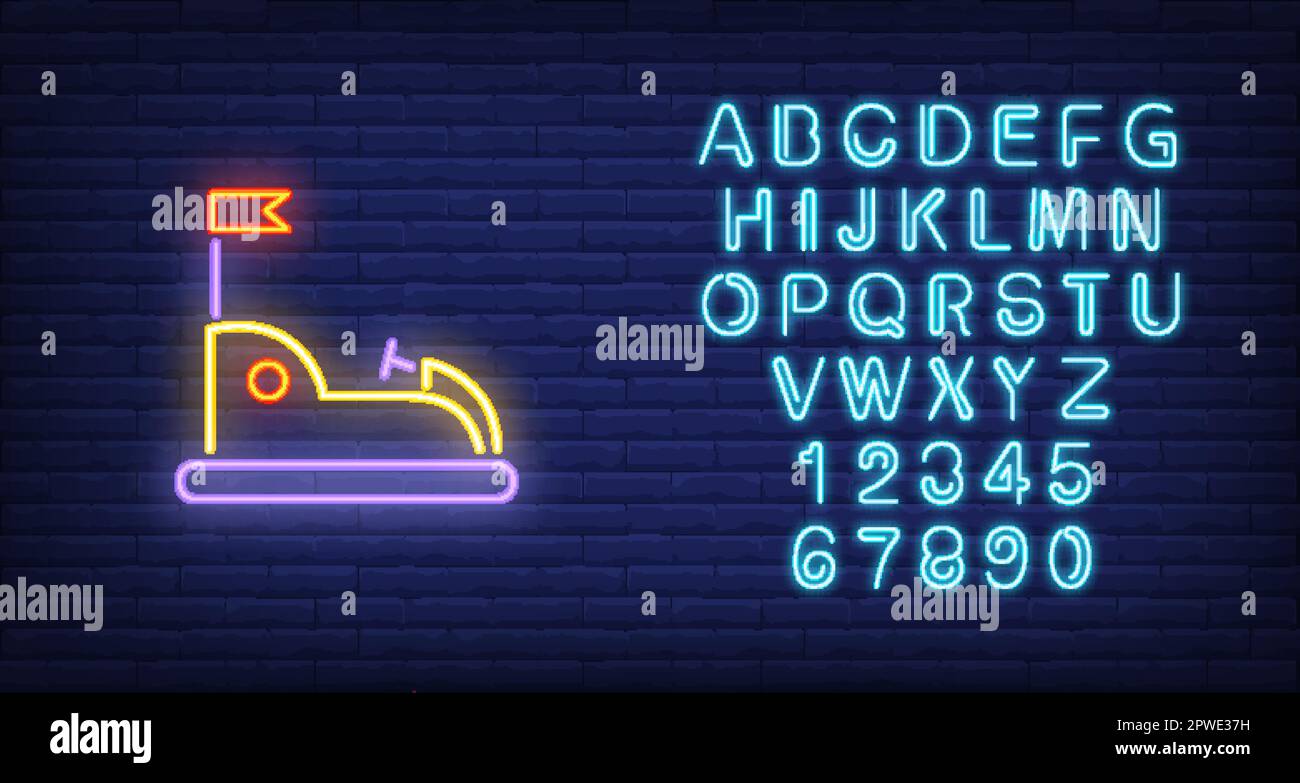 Go kart in amusement park neon sign Stock Vector Image & Art - Alamy