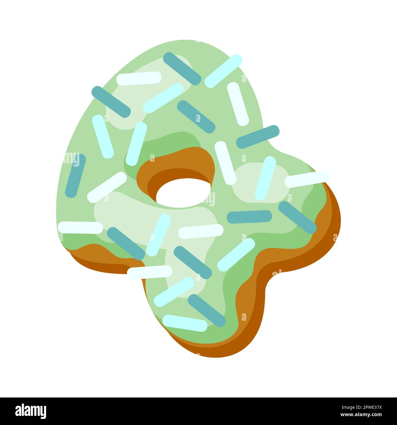 Number 4 in donut font vector illustration Stock Vector Image & Art - Alamy