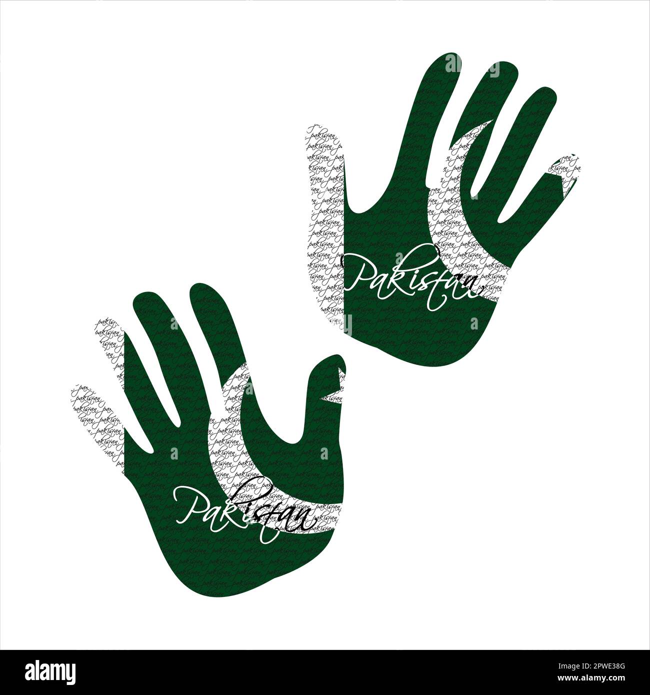 Hand drawn vector illustration with pakistan flag pattern great for ...