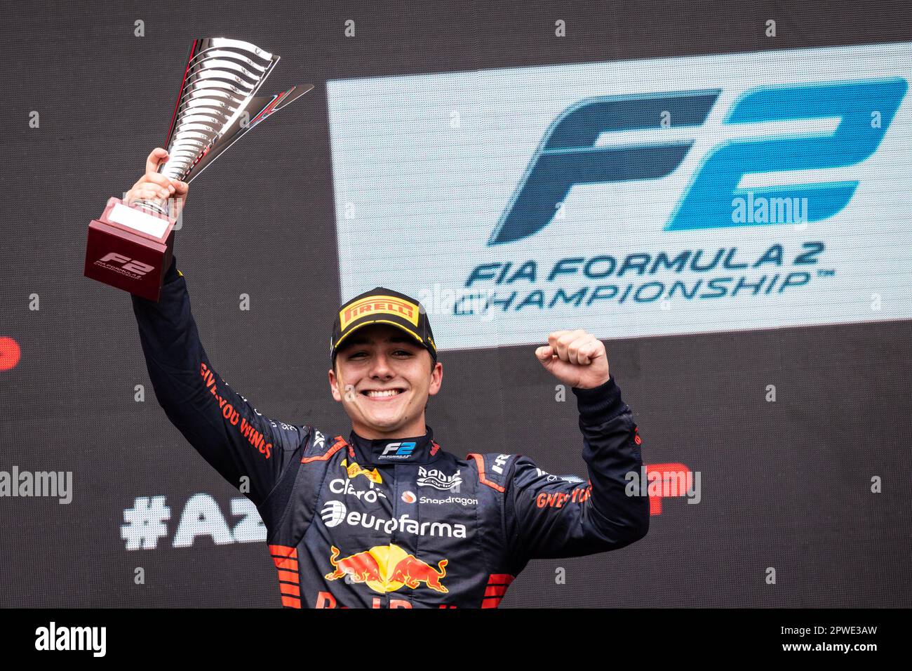 FITTIPALDI Enzo (bra), Rodin Carlin, Dallara F2, portrait, podium ...