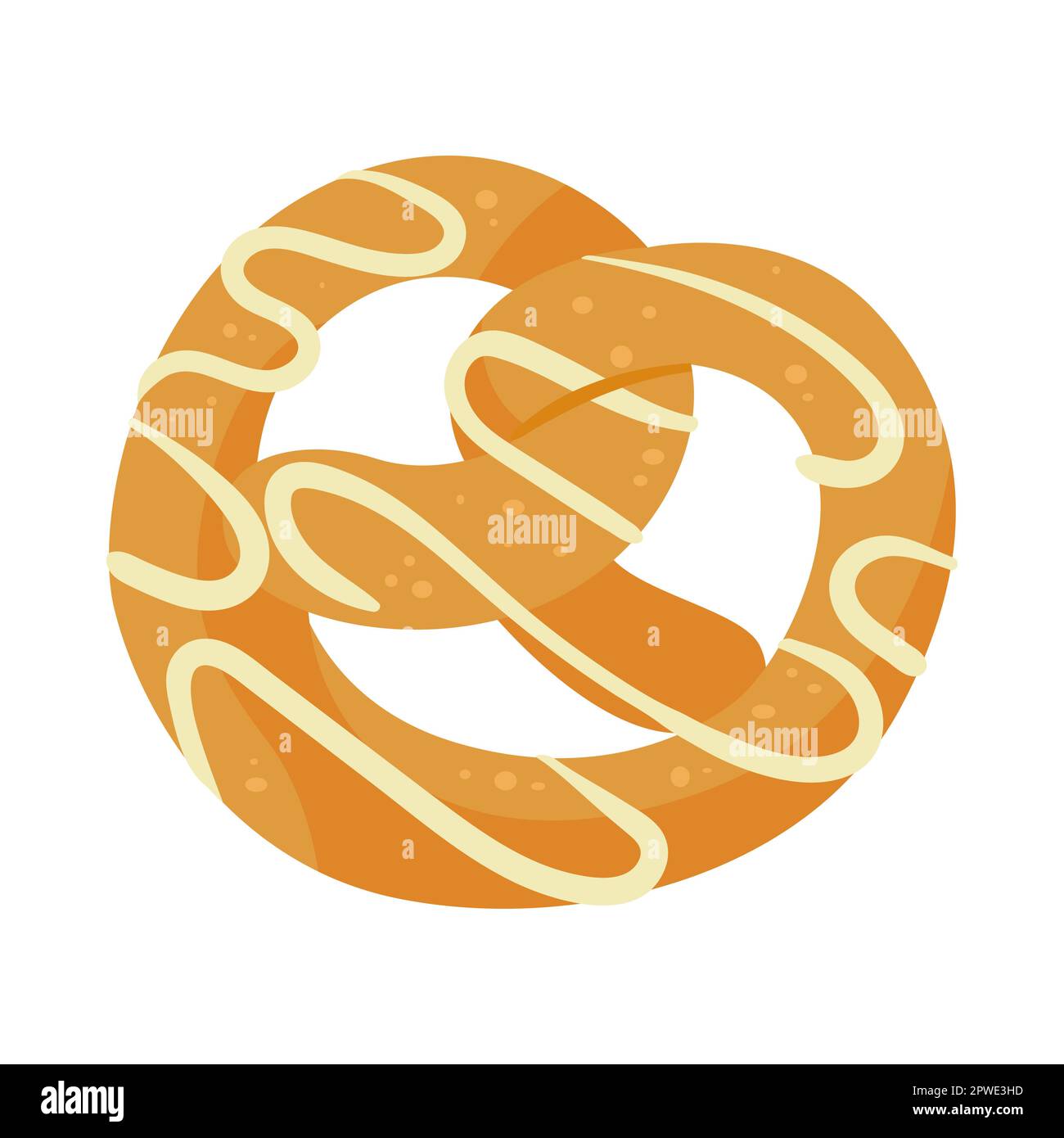 Pumpkin spice flavored pretzel cartoon illustration Stock Vector Image ...