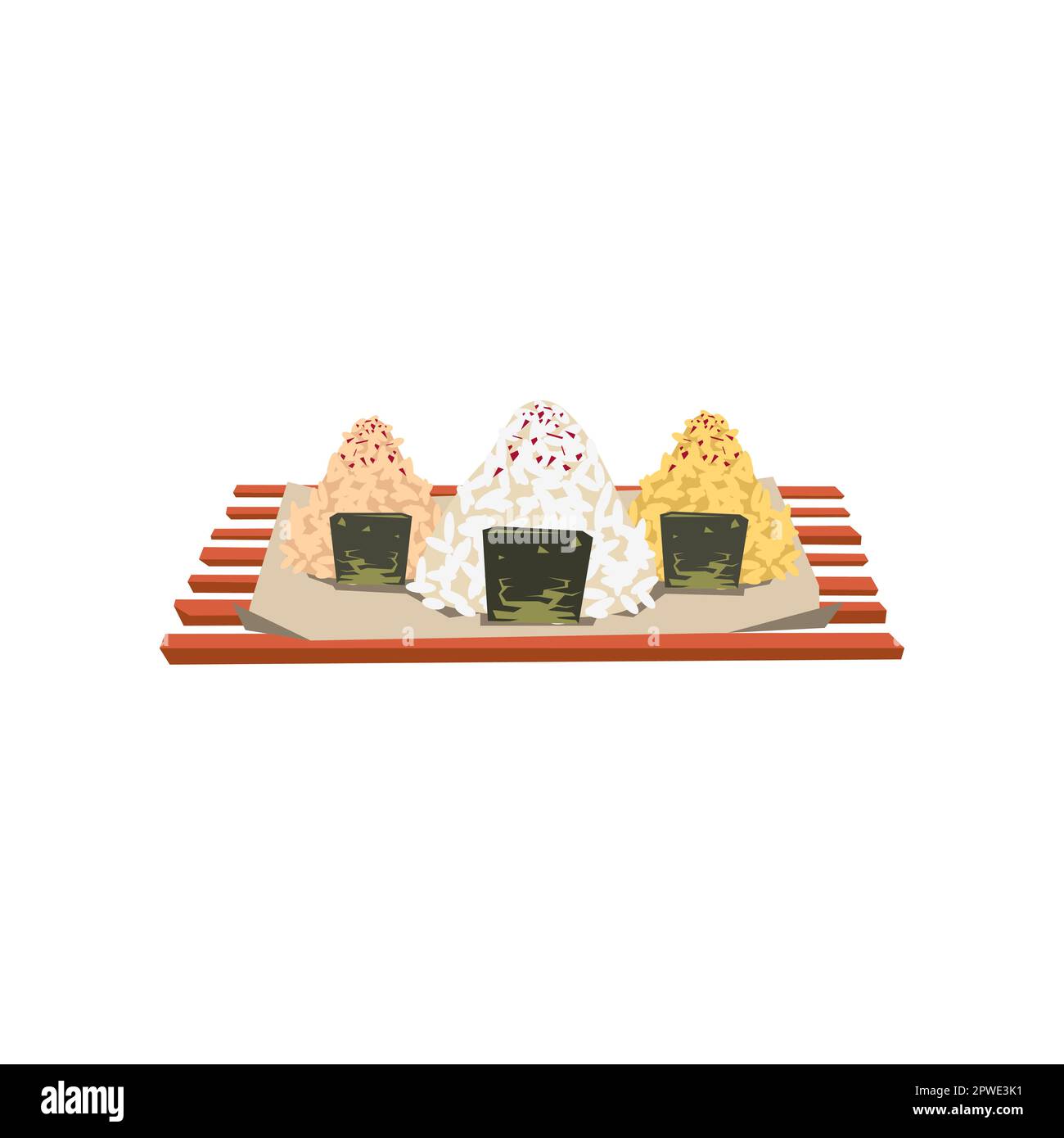 Onigiri cartoon illustration Stock Vector Image & Art - Alamy