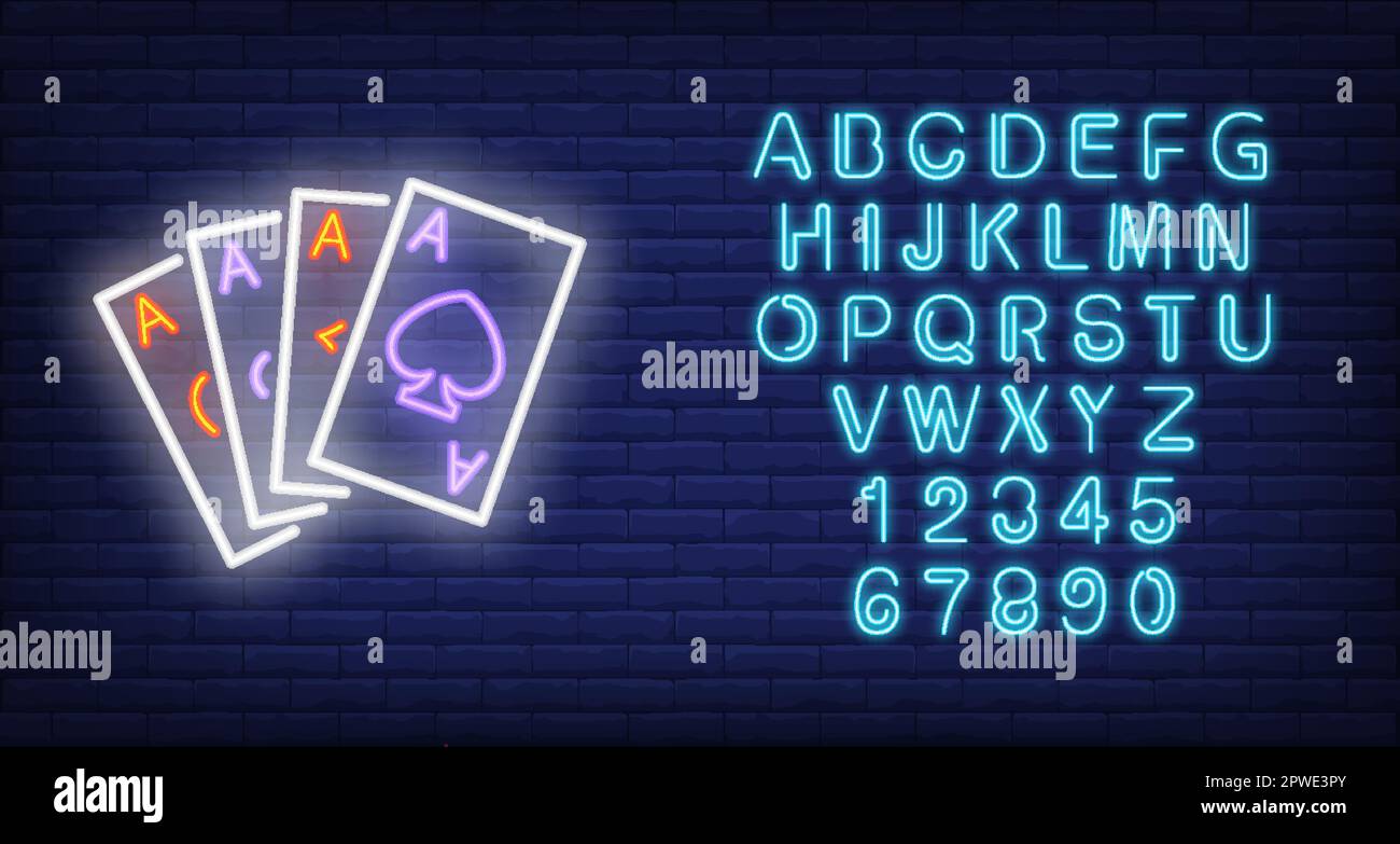 Ace cards neon sign Stock Vector Image & Art - Alamy