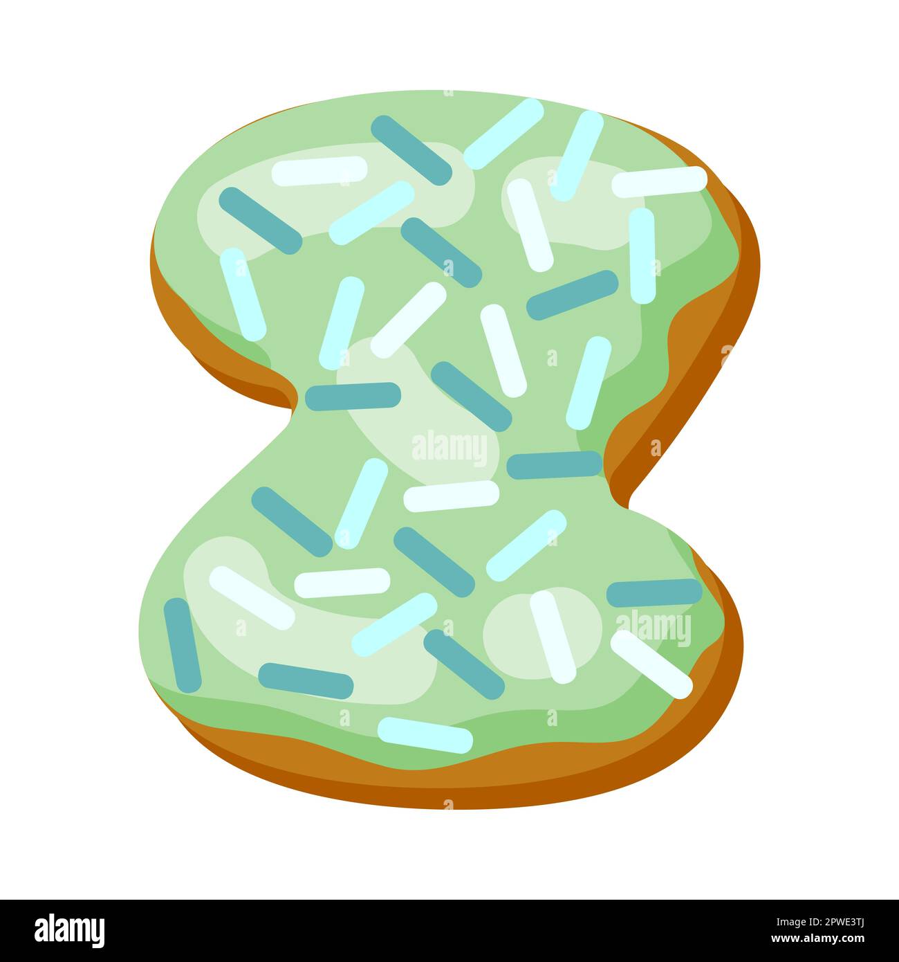 Letter logo cookie illustration Stock Vector Images - Alamy