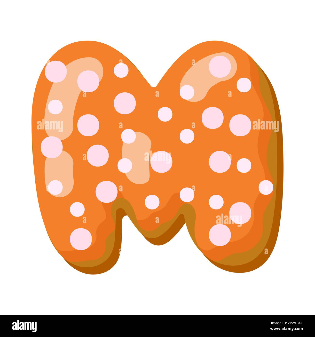 Letter m in donut font vector illustration Stock Vector Image & Art - Alamy