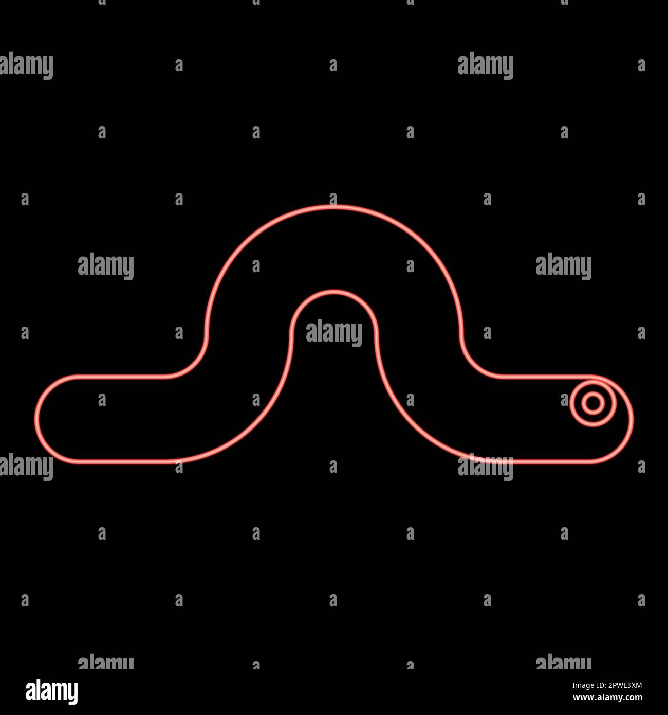 Neon worm earth earthworm rainworm caterpillar angleworm annelida ...