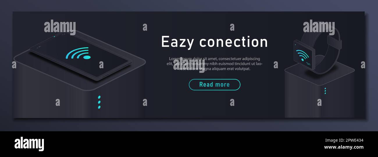 Easy connection banner Stock Vector Image & Art - Alamy