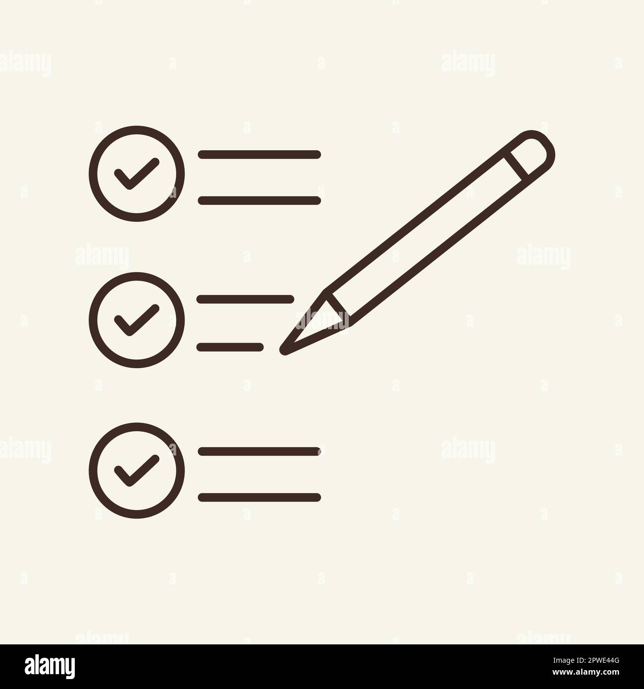 Vote form pen line Stock Vector Images - Alamy