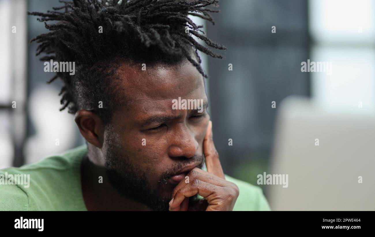 Lifestyle dramatic light portrait of young sad and depressed man Stock ...