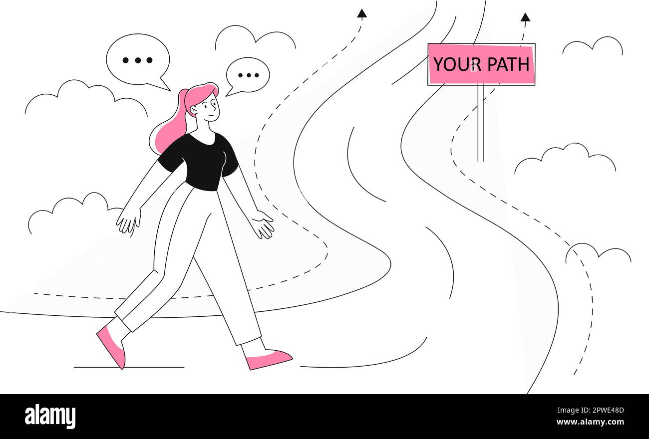 New direction and woman Stock Vector Images - Alamy