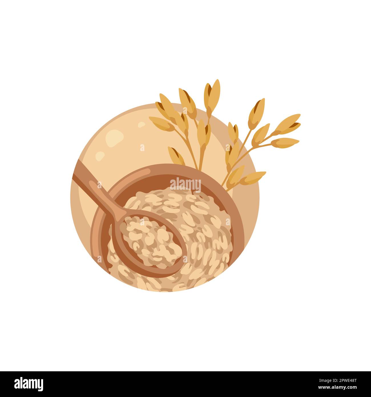Wheat for homemade facial mask vector illustration Stock Vector Image ...
