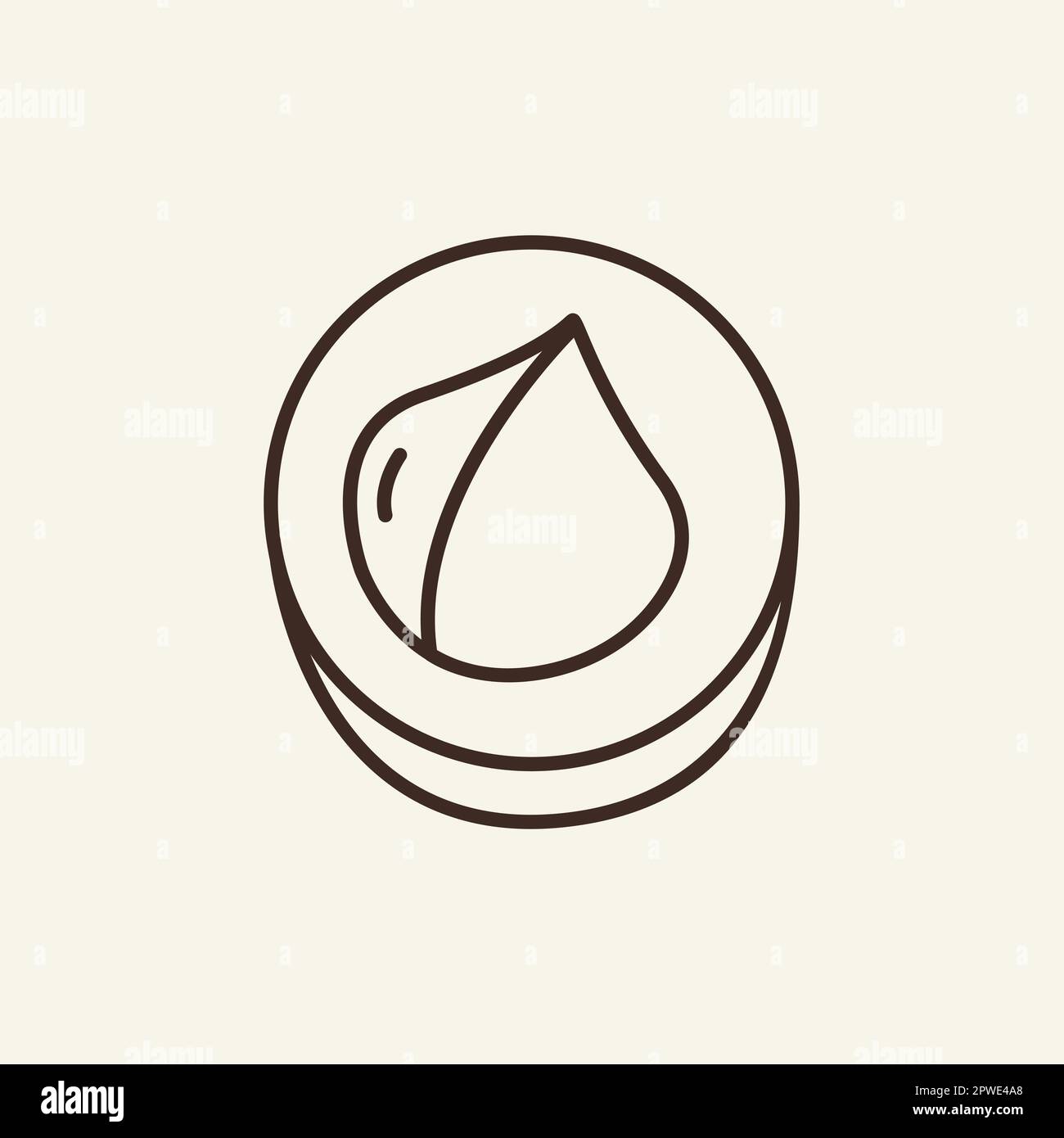 Macadamia nut icon outline hi-res stock photography and images - Alamy