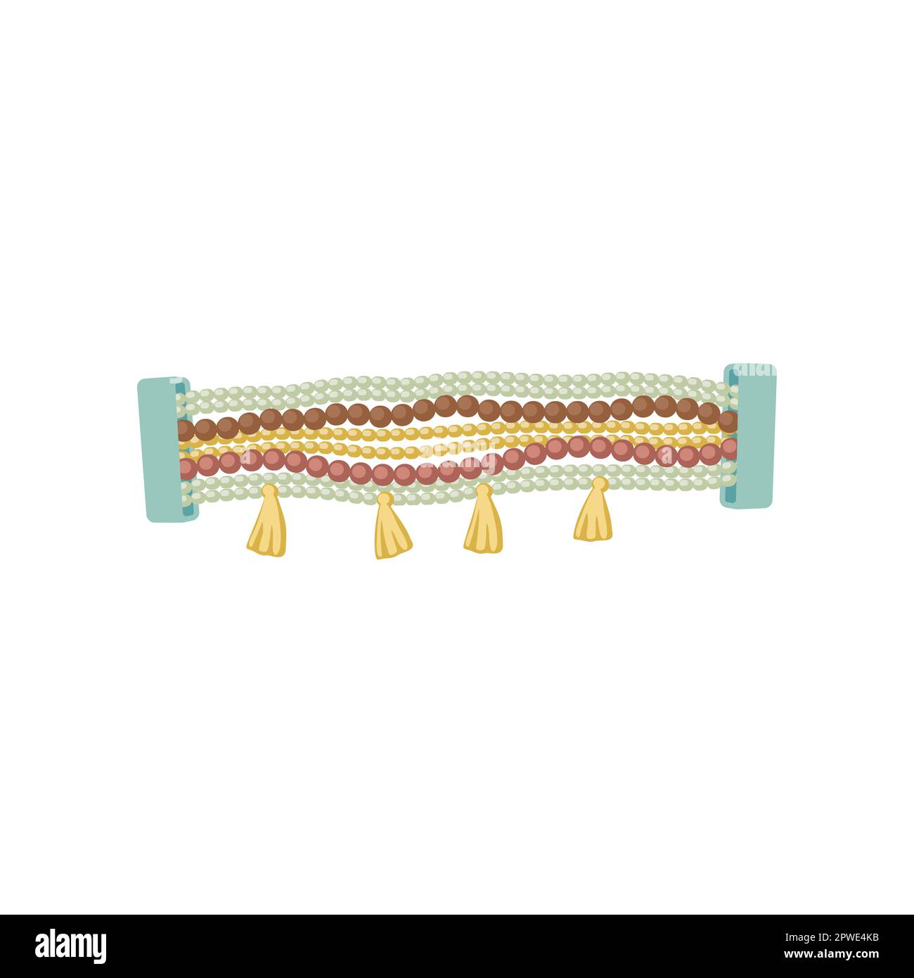 Female bracelet in boho style vector illustration Stock Vector Image ...