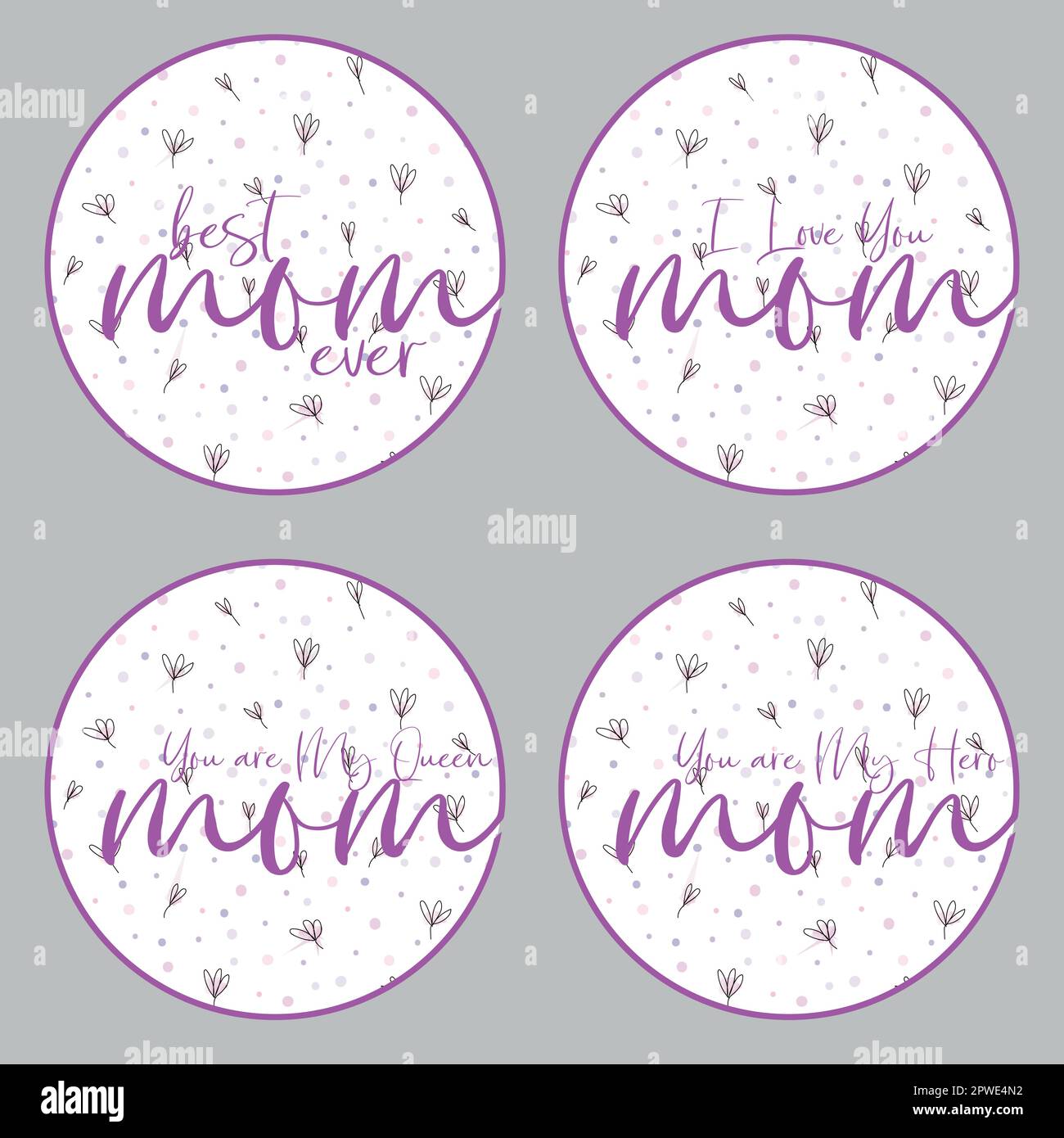 Happy mothers day stickers Stock Vector Image & Art - Alamy