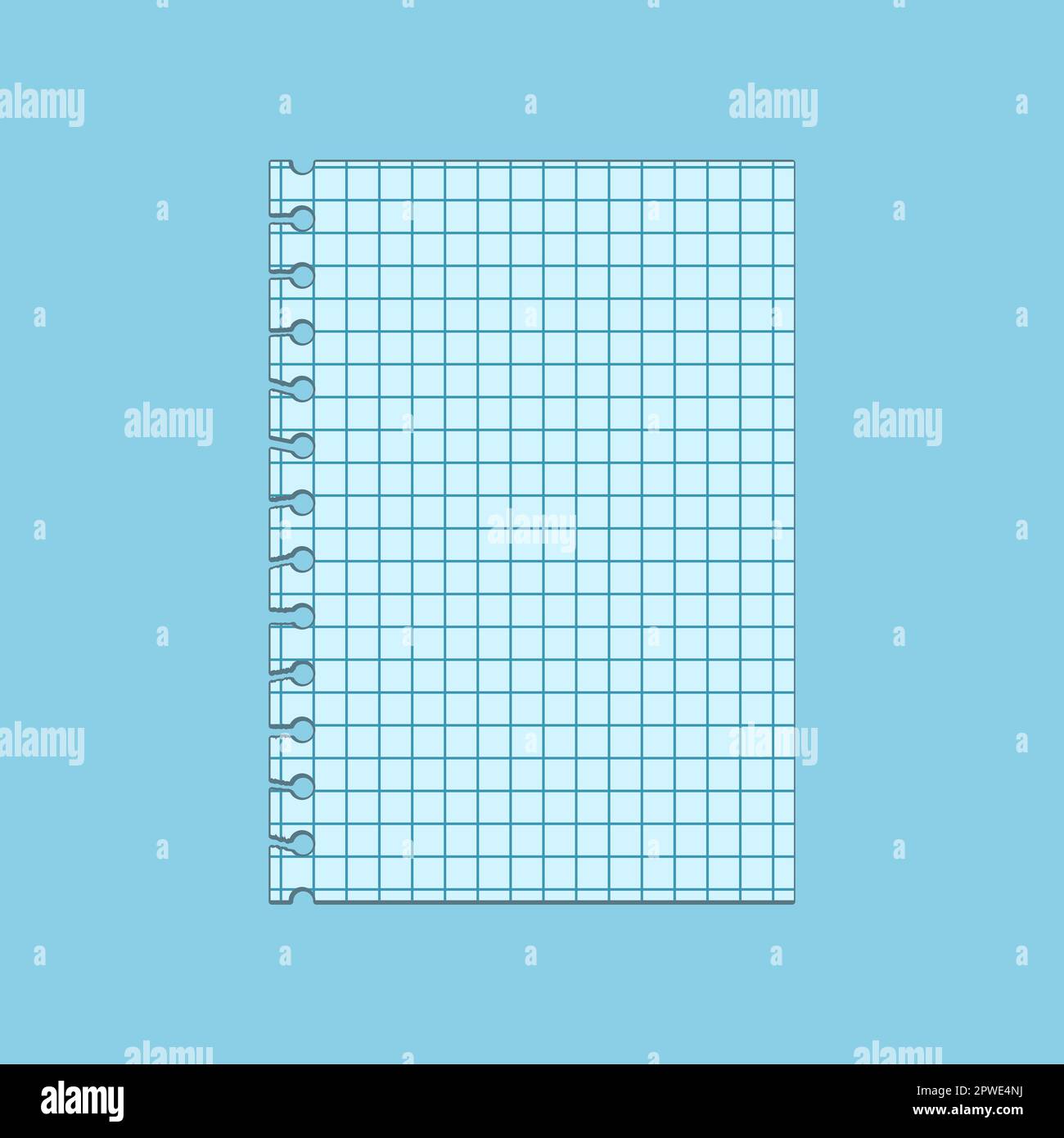 Blue checkered paper sheet hi-res stock photography and images - Alamy