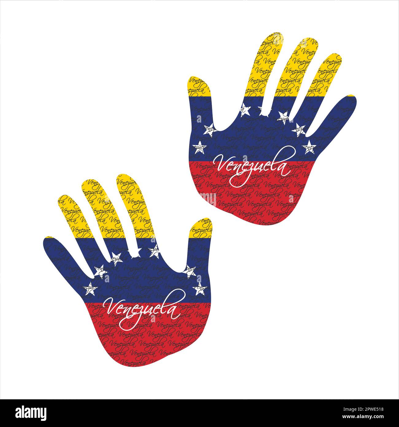 Hand drawn vector illustration with venezuela flag pattern great for ...