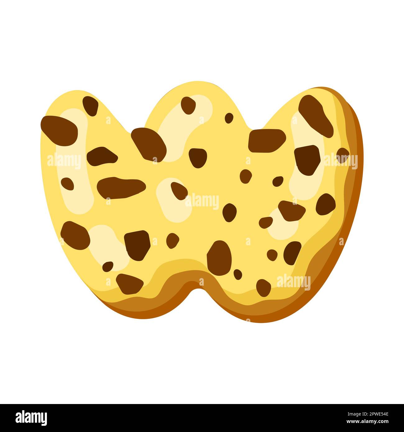 Letter w in donut font vector illustration Stock Vector Image & Art - Alamy