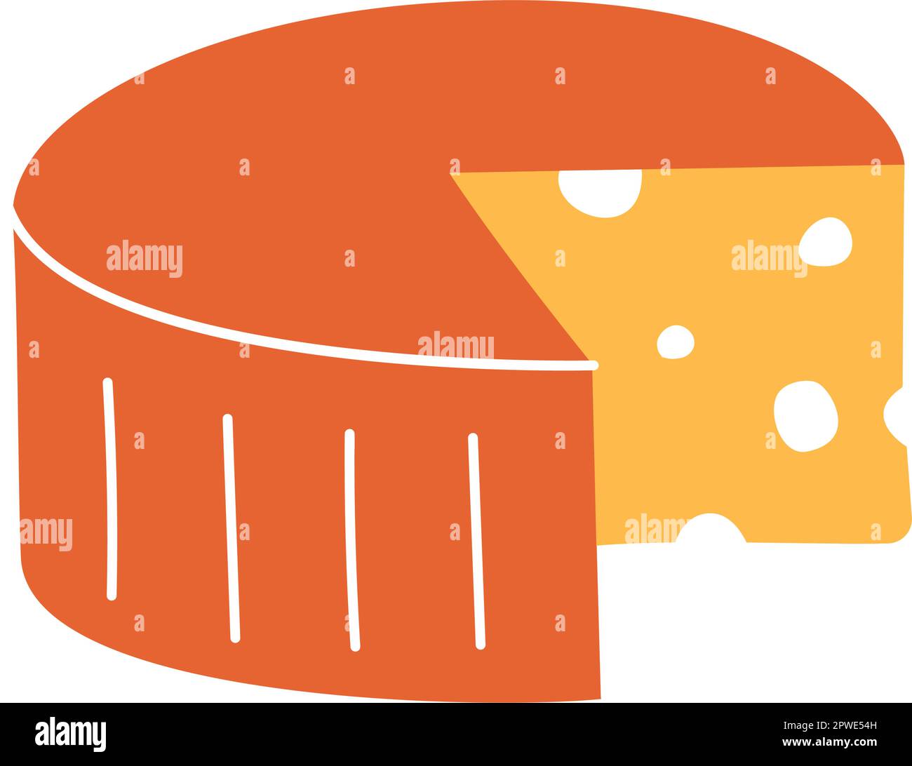 Cheese wheel icon. Cheese products silhouette. Vector illustration ...