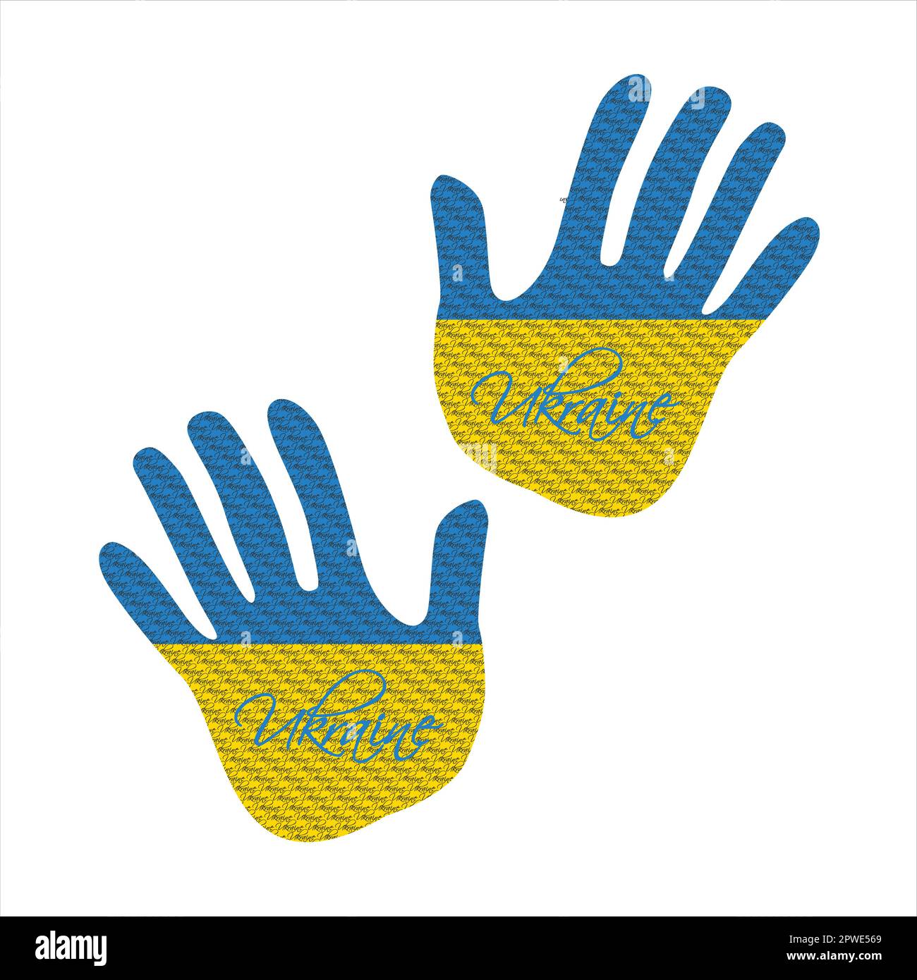 Hand drawn vector illustration with ukraine flag pattern great for ...