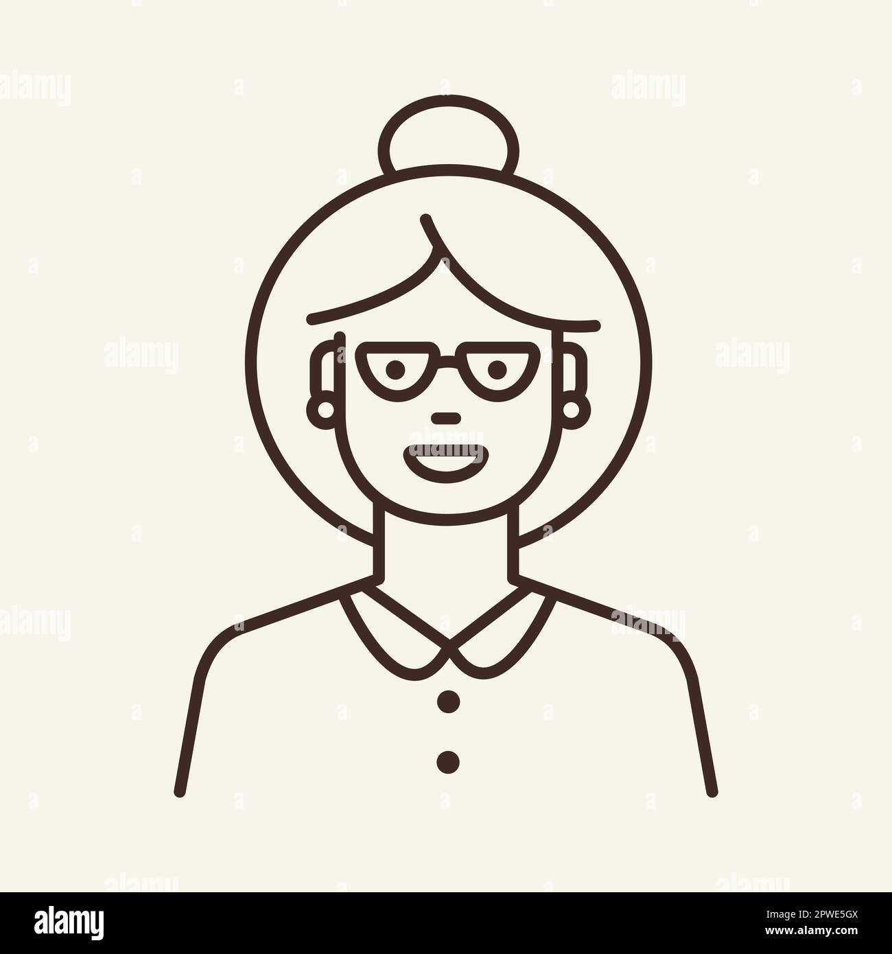 Confident woman expression line Stock Vector Images - Alamy