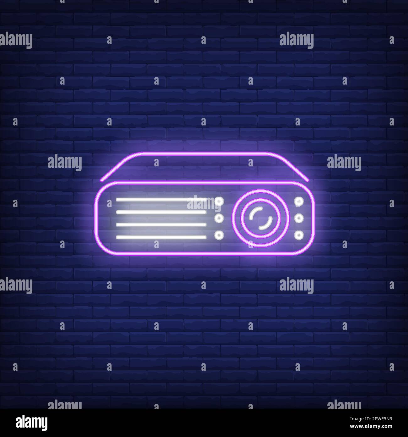 Cinema projection unit neon sign Stock Vector Image & Art - Alamy