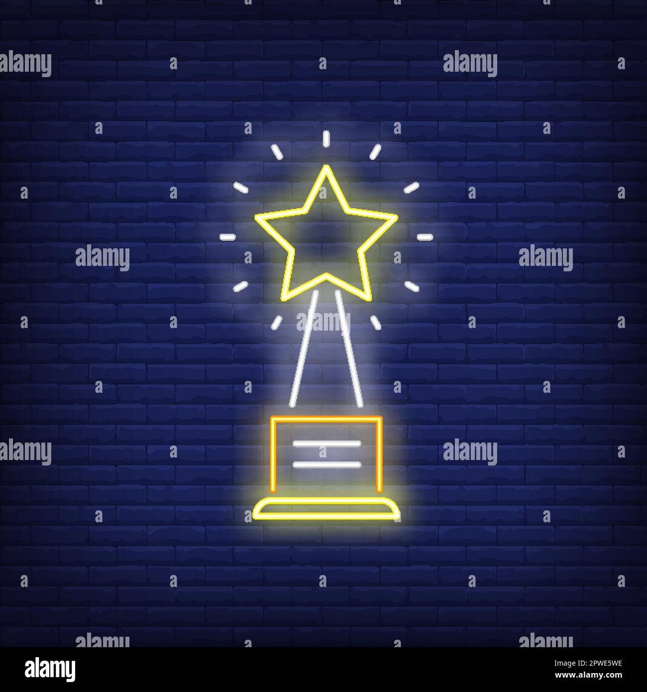 Yellow star prize neon sign Stock Vector Image & Art - Alamy