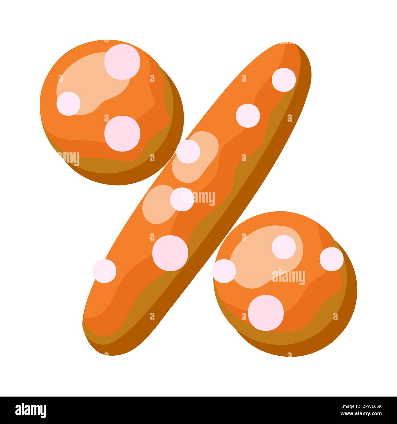 Percent sign in donut font vector illustration Stock Vector Image & Art ...