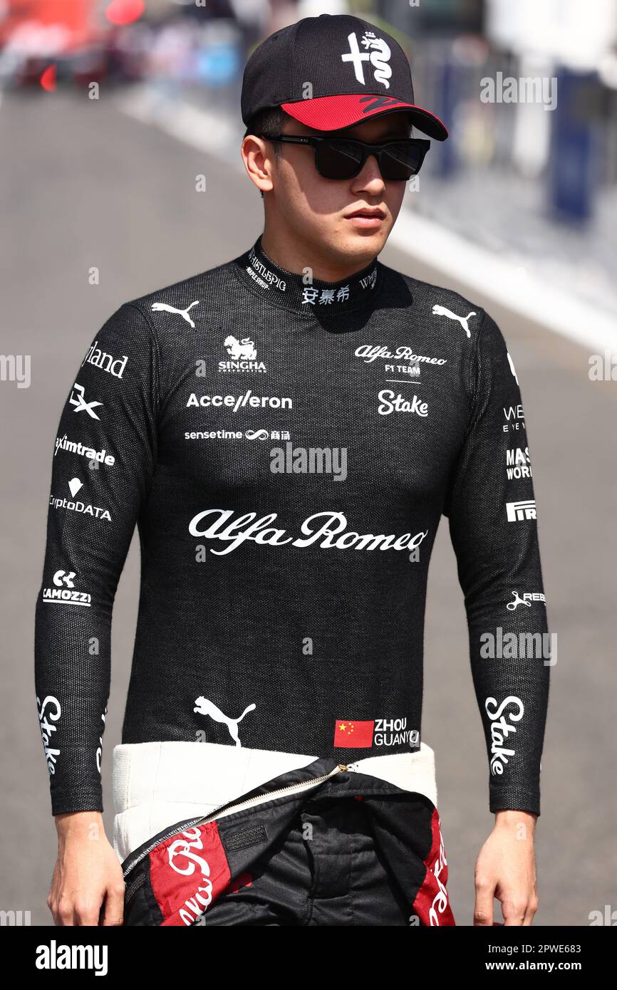 Baku, Azerbaijan. 30th Apr, 2023. Zhou Guanyu (CHN) Alfa Romeo F1 Team ...