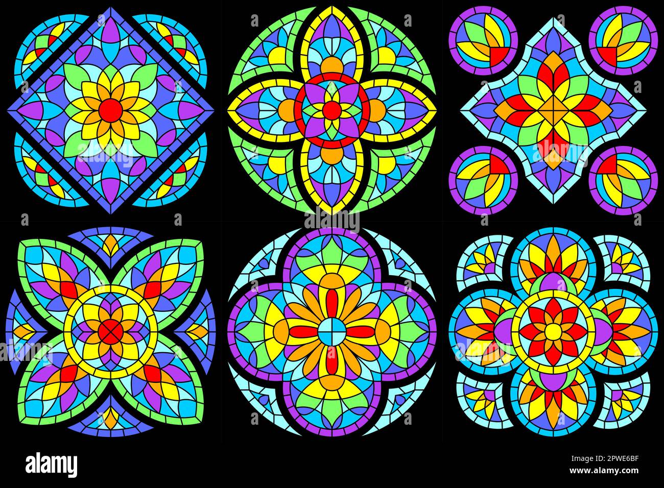 Medieval architectural window detail Stock Vector Images - Alamy