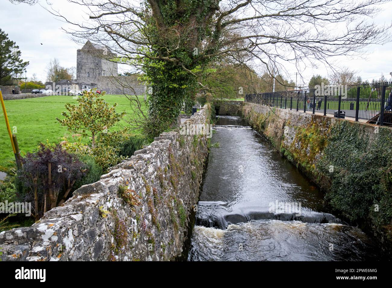 the clarin river and athenry castle athenry county galway republic of ...