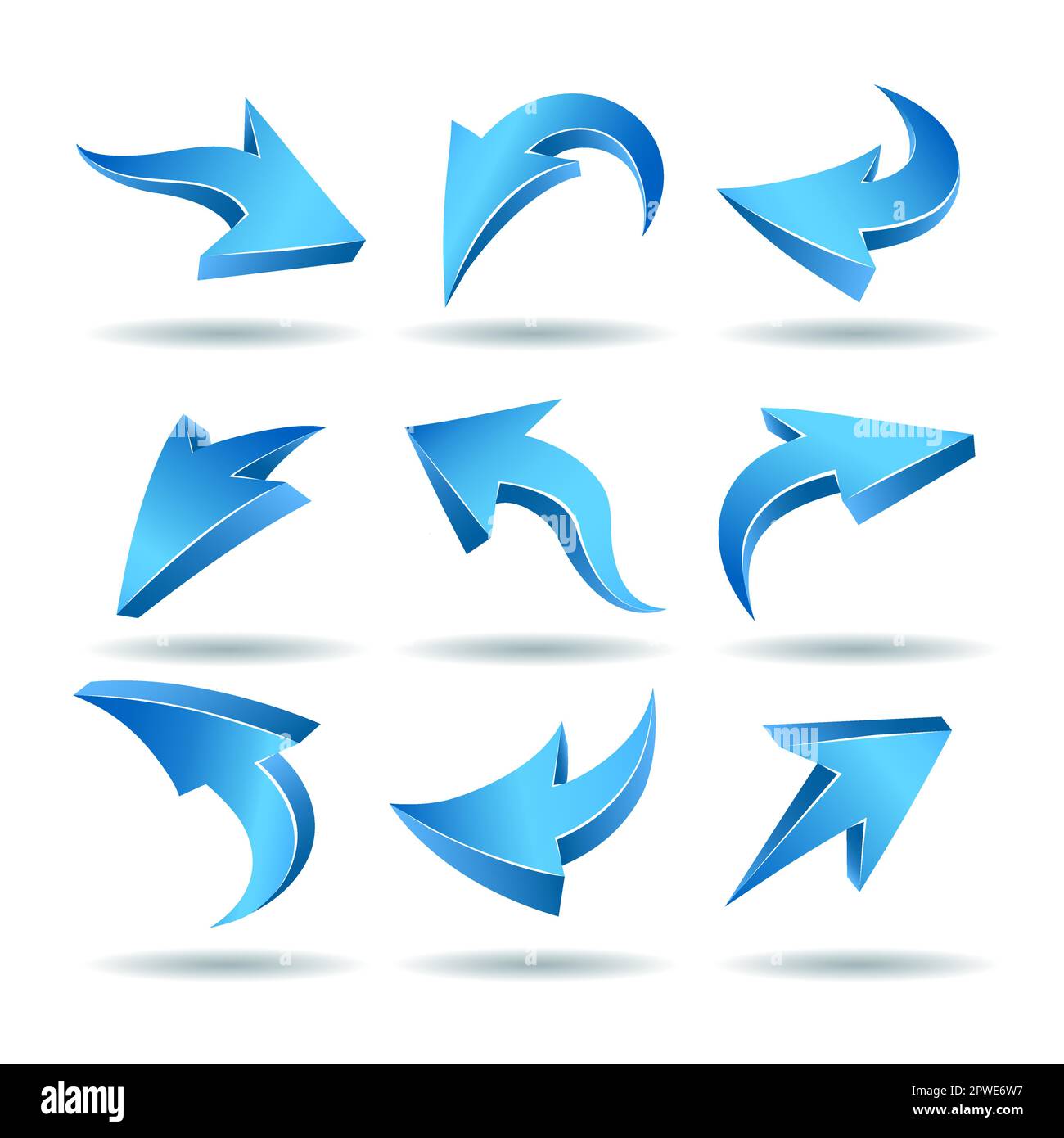 Curved arrow vector Cut Out Stock Images & Pictures - Alamy